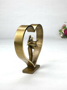 Inderst inde - dybt i hjertet - ægte bronze