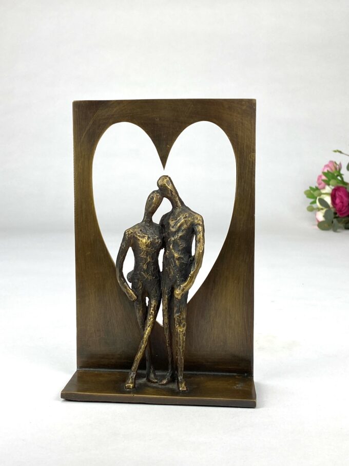 Kærlighed - hjertets betydning - ægte bronze